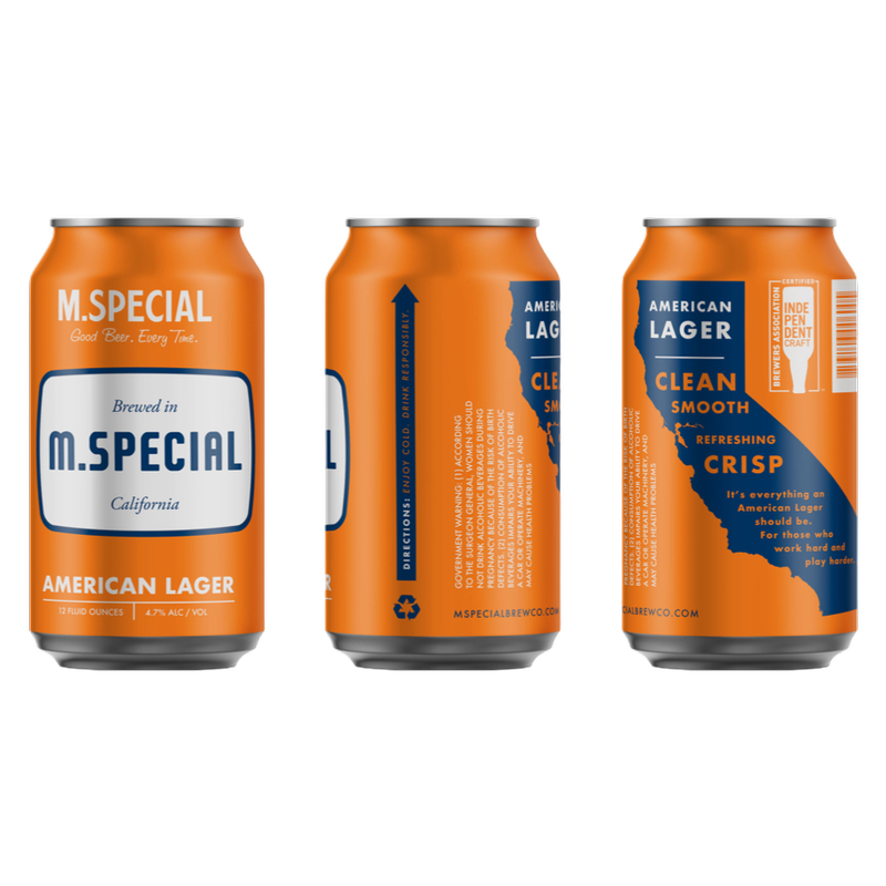 M. Special Brew Co. American Lager 6pk 12oz Can - M. Special – BevMo!