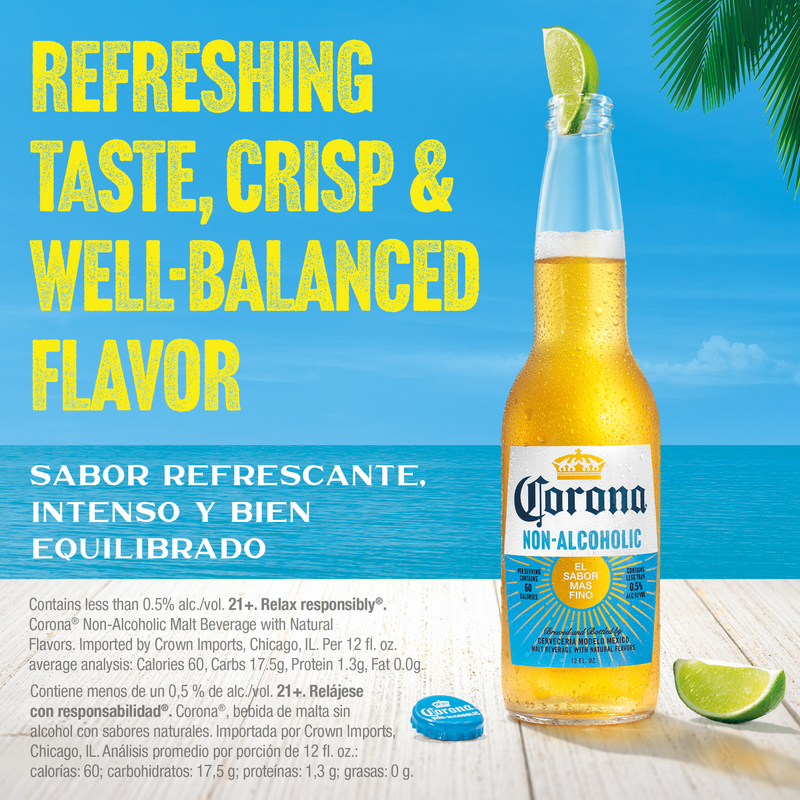 Corona Non-Alcoholic 6pk 12oz Btl 0.5% ABV - Corona – BevMo!