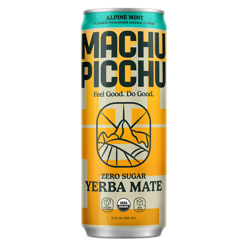 Machu Picchu Alpine Mint Energy Organic Yerba Mate Zero Sugar 12oz Can ...