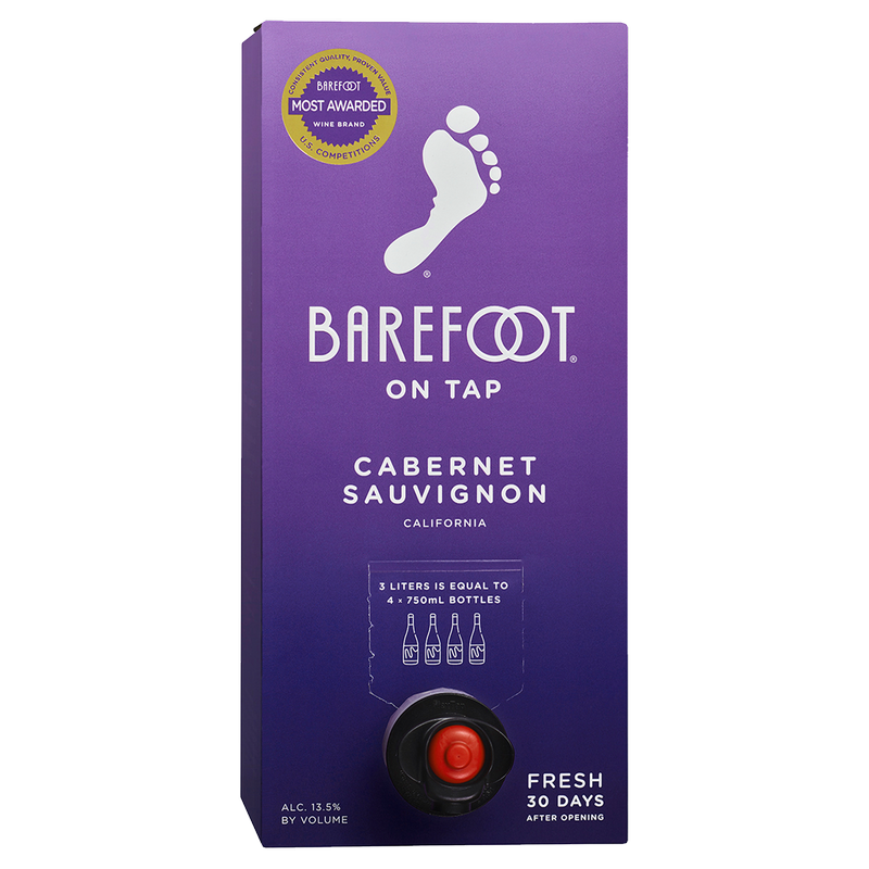 Barefoot On Tap Cabernet Sauvignon 3 Liter Box - Barefoot – BevMo!
