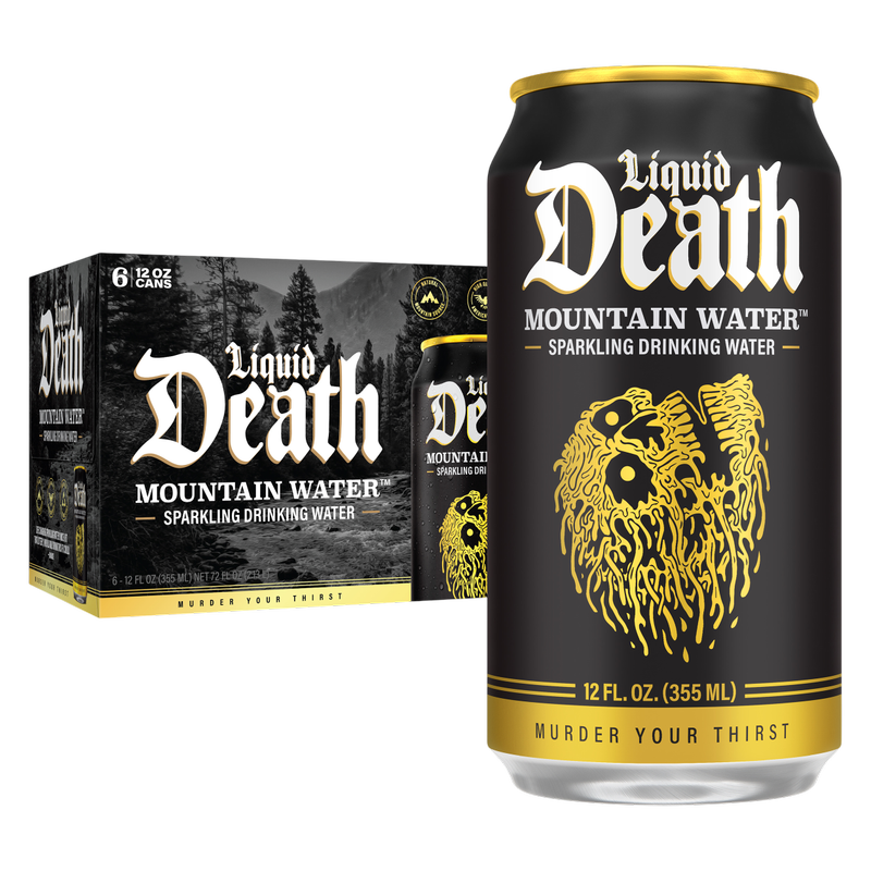 Liquid Death Sparkling Mountain Water 6pk 12oz Can - Liquid Death – BevMo!