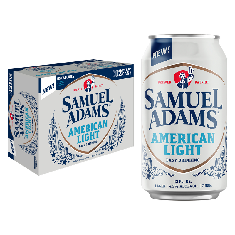 Sam Adams American Light 12pk 12oz Can 4.2% ABV - Sam Adams – BevMo!