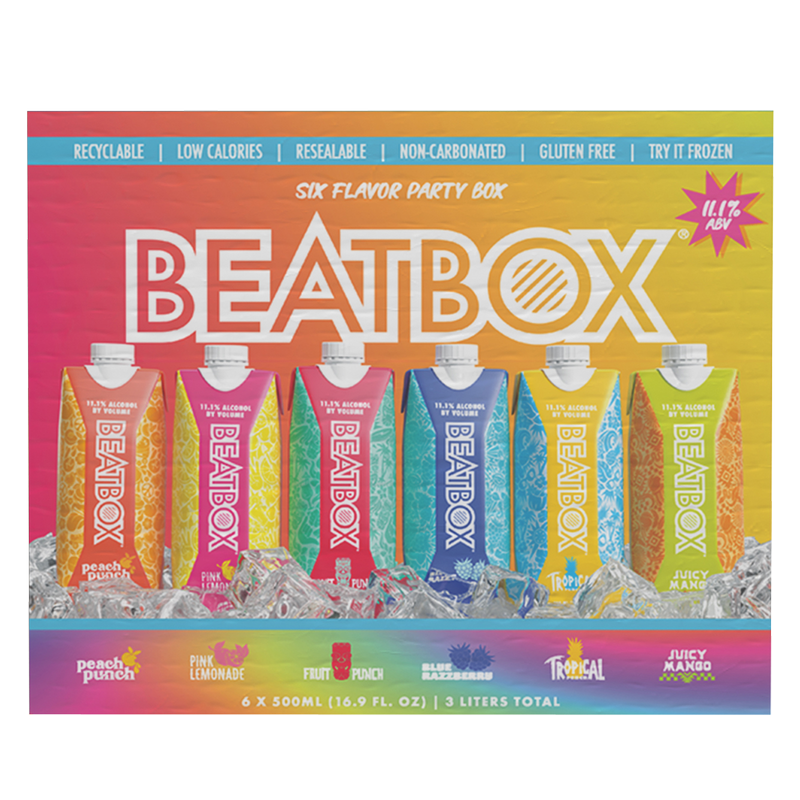 BeatBox Variety Pack 6pk 500ml 11.1% ABV Wine Party Punch - BeatBox ...