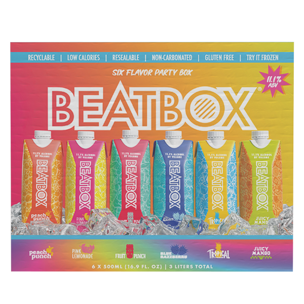 BeatBox Variety Pack 6pk 500ml 11.1% ABV Wine Party Punch - BeatBox ...