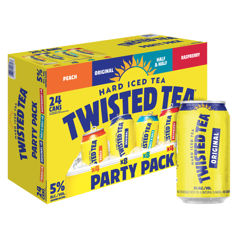 Twisted Tea Party Pack 24pk 12oz Cans 5% ABV - Twisted Tea – BevMo!