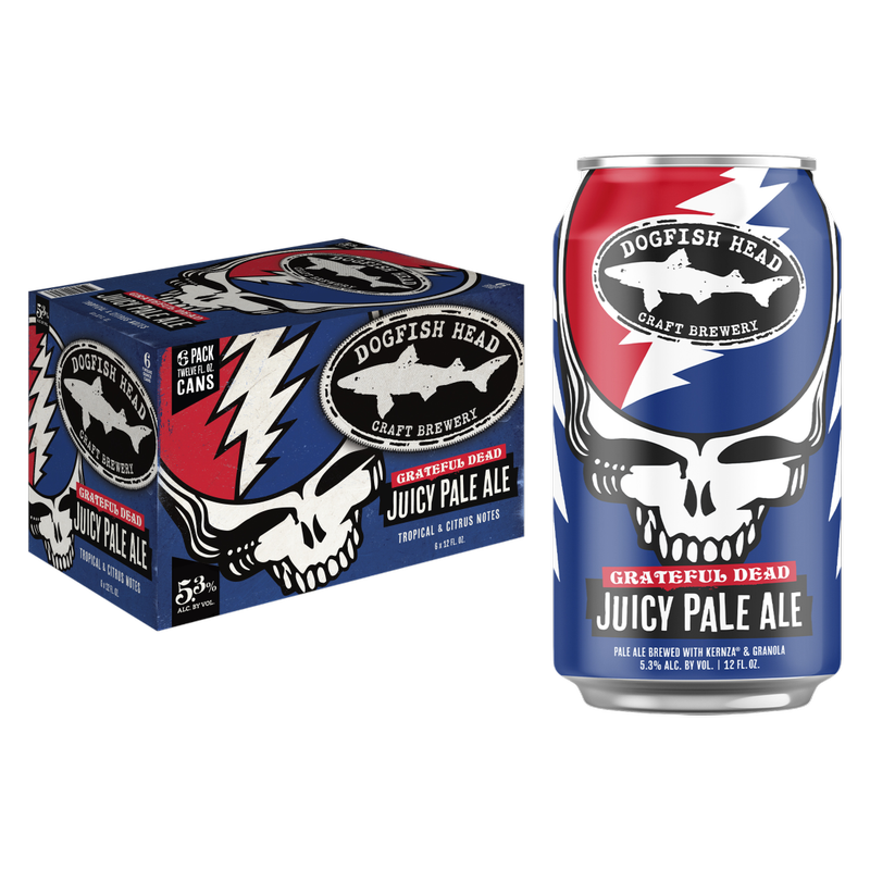 Dogfish Head Grateful Dead Juicy Pale Ale 6pk 12oz Can 5.3% ABV ...