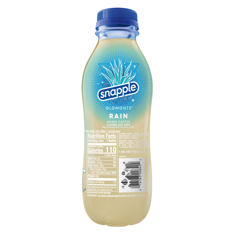 Snapple Elements Rain Agave Cactus 16oz - Snapple – BevMo!