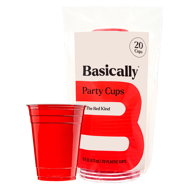 Basically, 20ct Red Party Cups - Basically – BevMo!
