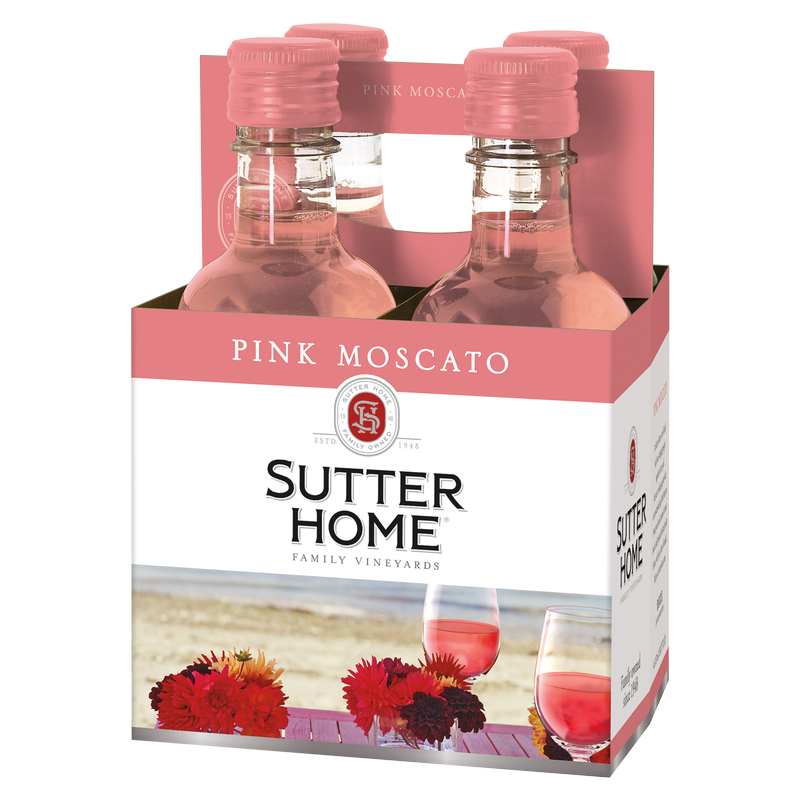 Sutter Home Pink Moscato 4pk 187ml - Sutter Home – BevMo!
