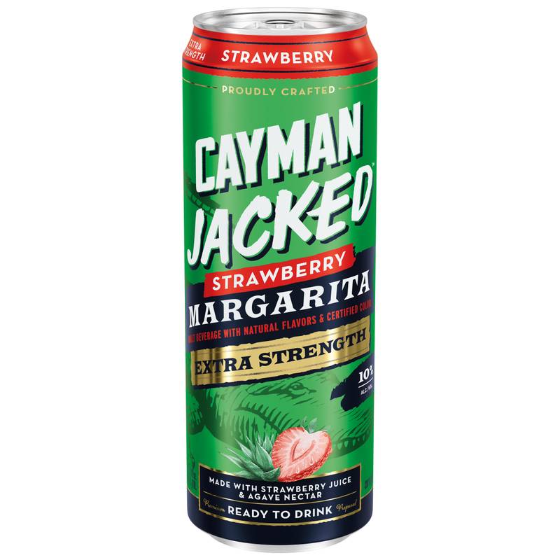Cayman Jacked Strawberry Margarita 19.2oz Can 10% ABV - Cayman Jack ...