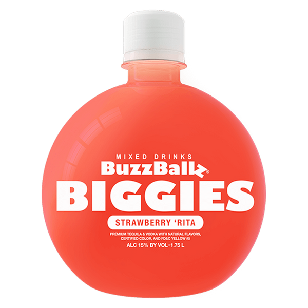 Buzzballz Biggies Strawberry 'Rita 1.75L 15% ABV - BuzzBallz – BevMo!