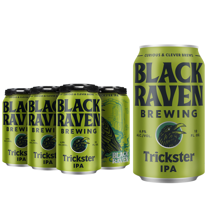 Black Raven Trickster IPA 6pk 12oz Can 6.9% ABV - Black Raven – BevMo!