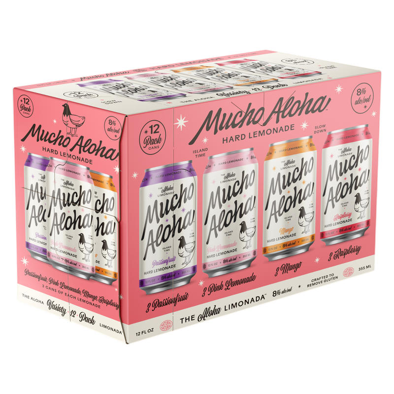Mucho Aloha Hard Pink Lemonade 12pk 12oz Can - Mucho Aloha – BevMo!