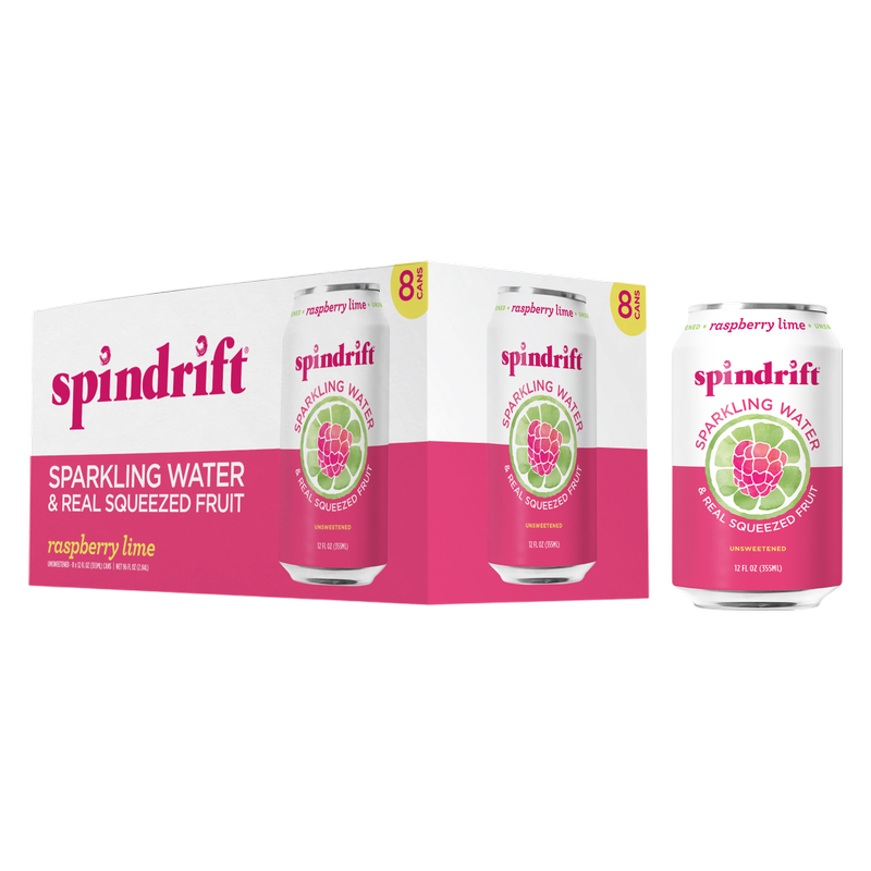 Spindrift Raspberry Lime Sparkling Water 8pk 12oz can - Spindrift – BevMo!