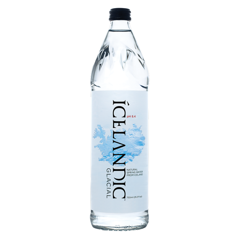 Icelandic Glacial Spring Water 750ml Glass Bottle - Icelandic Glacial ...