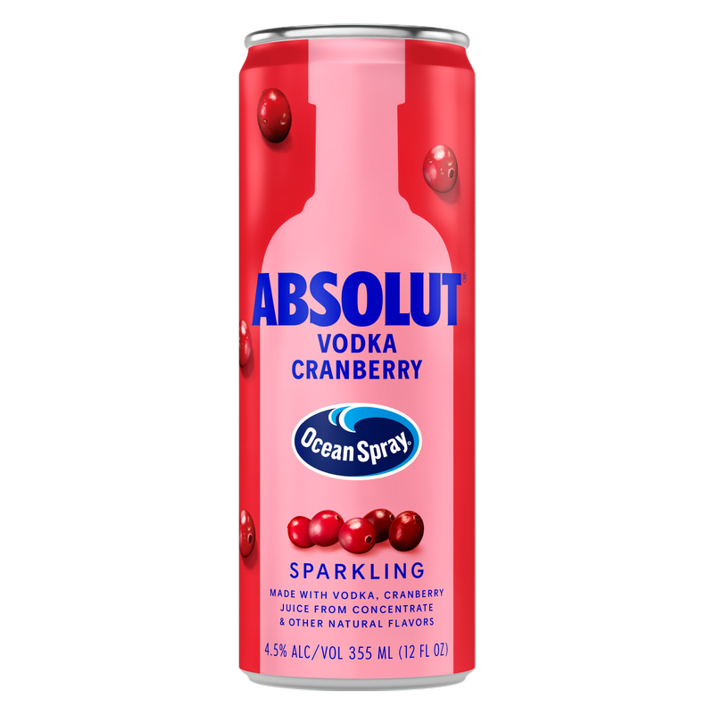 Absolut Ocean Spray Cranberry 12oz Can - Absolut – BevMo!