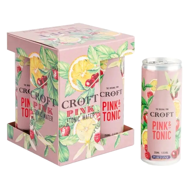 Croft Pink & Tonic 4pk 250ml Cans - Croft – BevMo!