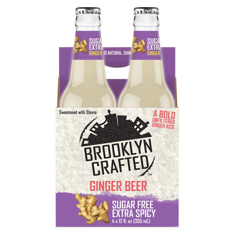 Brooklyn Crafted Sugar Free Extra Spicy Ginger Beer 4pk 12oz Can ...