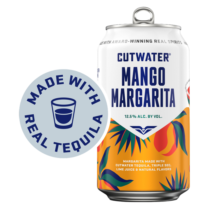 Cutwater Tequila Mango Margarita 4pk 12oz Cans 12.5% ABV - Cutwater ...