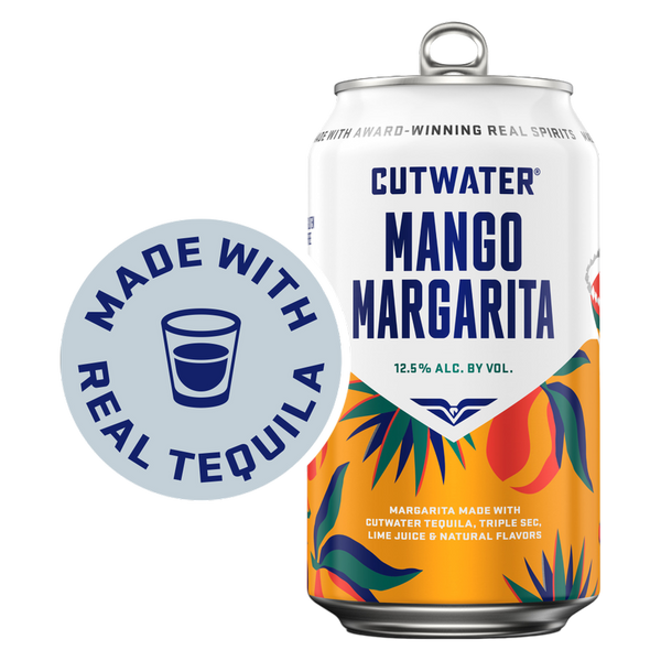 Cutwater Tequila Mango Margarita 4pk 12oz Cans 12.5% ABV - Cutwater ...
