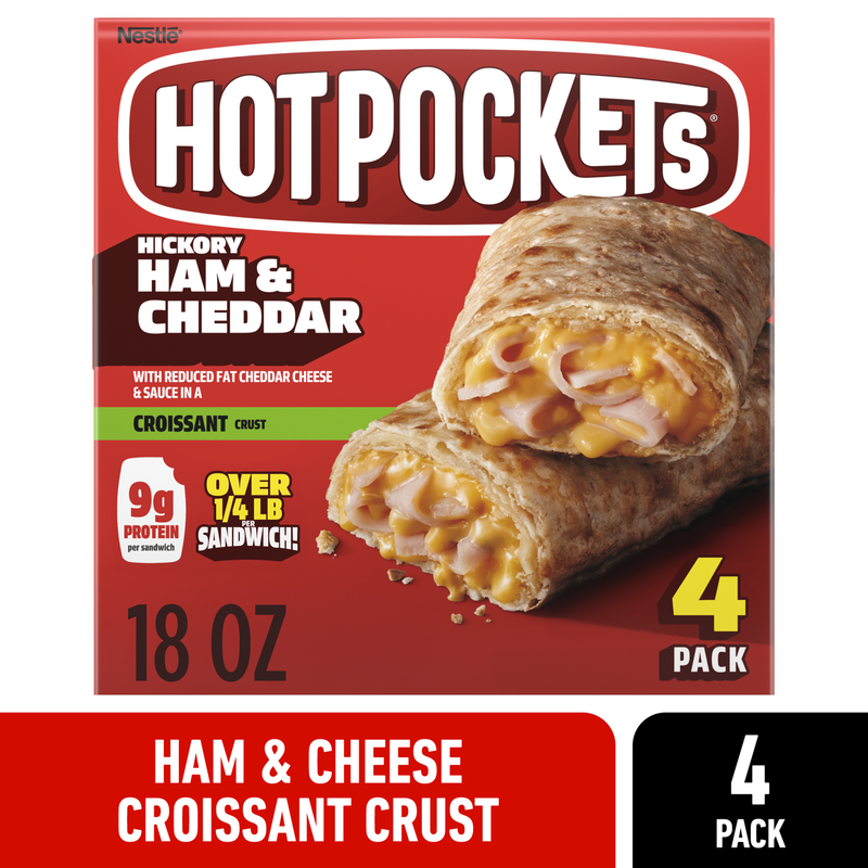 Hot Pockets Ham & Cheddar 4ct - Hot Pockets – BevMo!