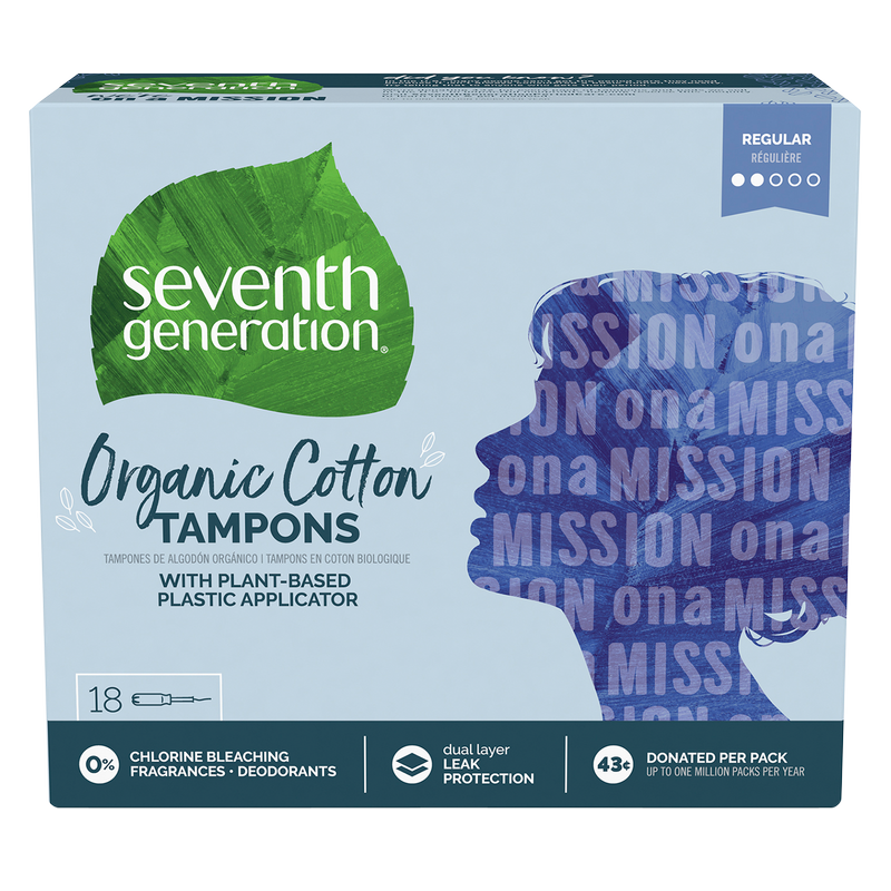 Seventh Generation Free & Clear Regular Tampons 18ct - Seventh ...