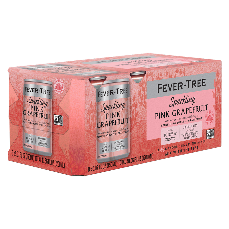 Fever Tree Sparkling Pink Grapefruit 8pk 5.07oz Can - Fever-Tree – BevMo!