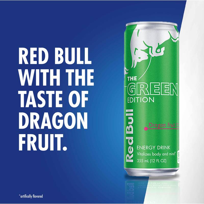 Red Bull Energy Drink The Green Edition Dragon Fruit 12oz Can - Red ...