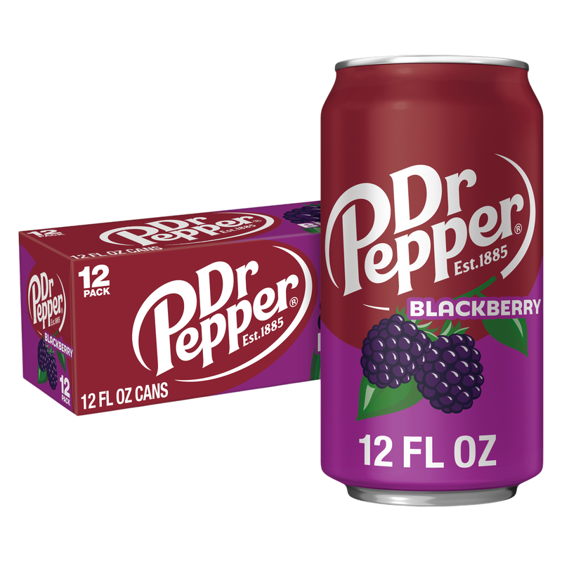 Dr Pepper Blackberry Soda 12pk 12oz Can - Dr Pepper – BevMo!