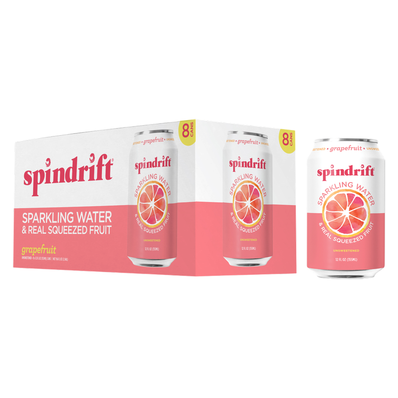 Spindrift Grapefruit Sparkling Water 8pk 12oz can - Spindrift – BevMo!