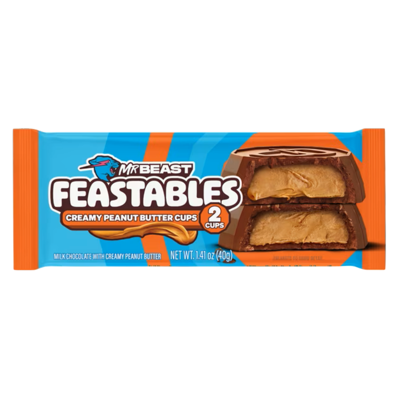 Feastables Peanut Butter Cup 2ct, 1.41 oz - Feastables – BevMo!
