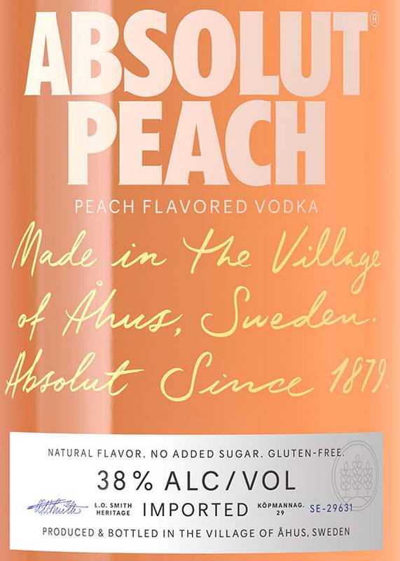 ABSOLUT Peach Flavored Vodka 750ml (76 Proof) - Absolut – BevMo!