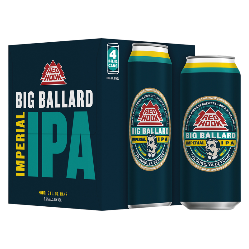 Redhook Brewery Big Ballard Imperial IPA 4pk 16oz Can - Red Hook – BevMo!
