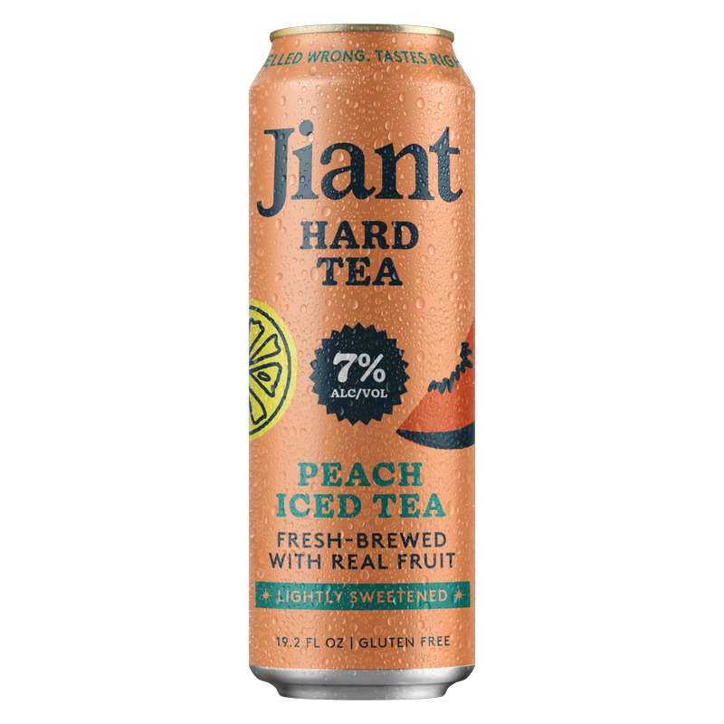 Jiant Peach Hard Tea 19.2oz Can 7% ABV - Jiant – BevMo!