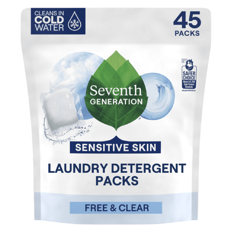 Seventh Generation Free & Clear Laundry Detergent Packs 45ct - Seventh ...