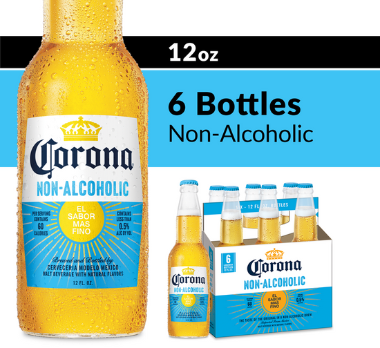 Corona Non-Alcoholic 6pk 12oz Btl 0.5% ABV - Corona – BevMo!