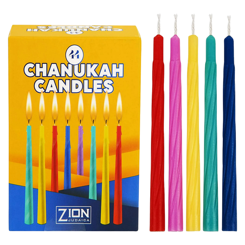 Hanukkah Candles Box of 44 Assorted Colorful Candles - Zion – BevMo!