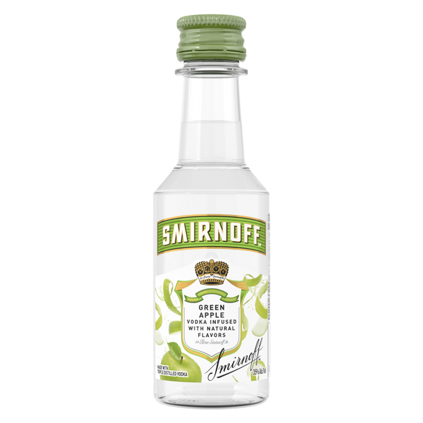 Smirnoff Green Apple Vodka 50ml (70 Proof) - Smirnoff – BevMo!