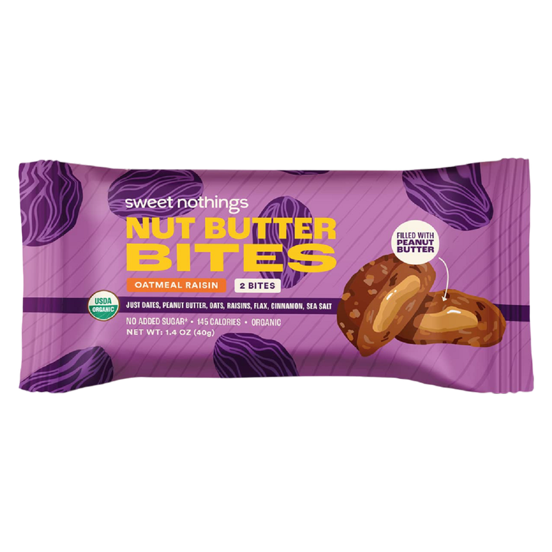 Sweet Nothings Oatmeal Raisin Nut Butter Bites, 1.4oz - Sweet Nothings ...