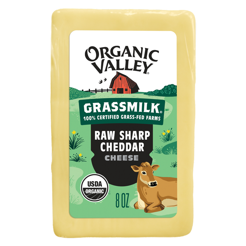 Organic Valley Grassmilk Raw Sharp Cheddar Cheese - 8oz - Organic ...