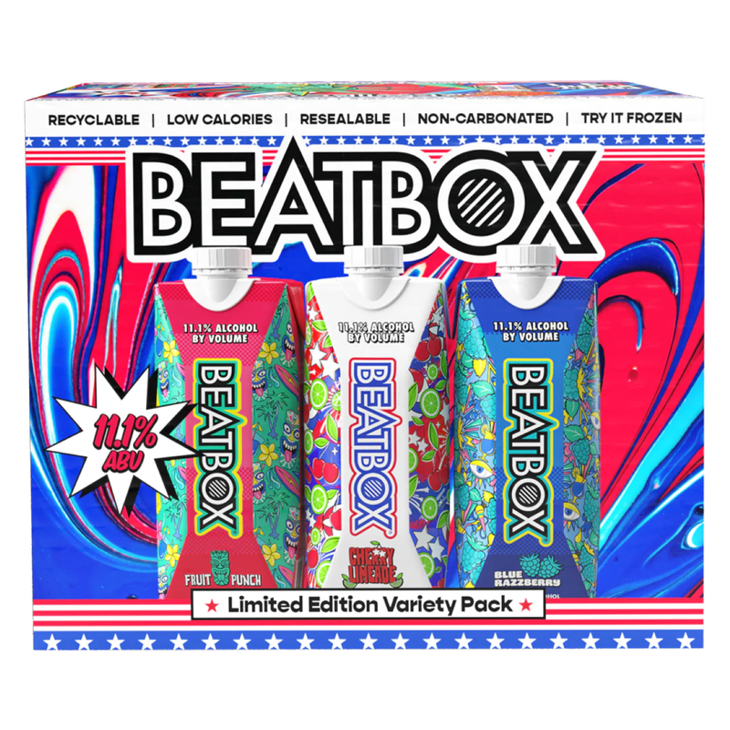 Beatbox Red White and Blue Party Box 6pk 500ml 11.1% ABV - BeatBox – BevMo!