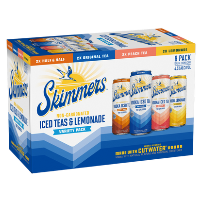 Skimmers Vodka Iced Tea Variety Pack 8pk 12oz Can 4.5% ABV - Skimmers ...