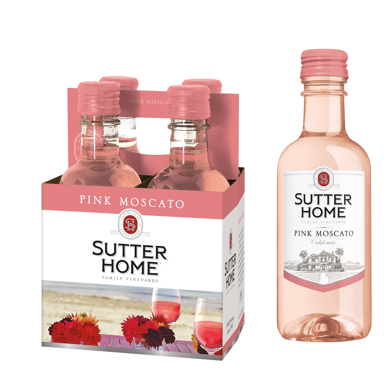 Sutter Home Pink Moscato 4pk 187ml - Sutter Home – BevMo!