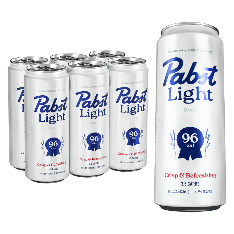 Pabst Light 6pk 16oz Can 4.2% ABV - Pabst – BevMo!