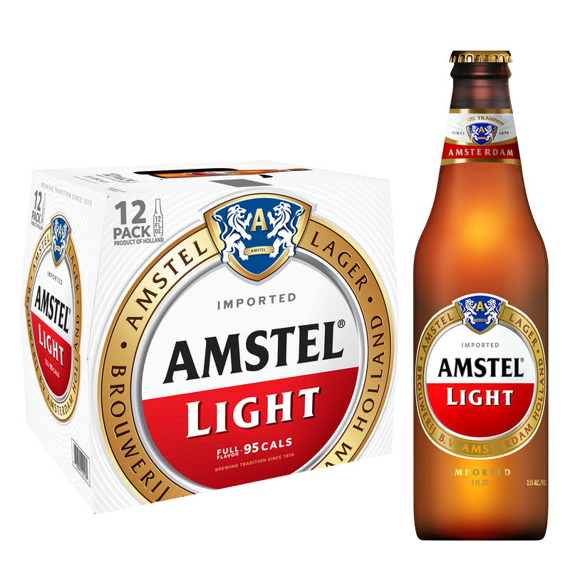 Amstel Light 12pk 12oz Btl 3.5% ABV - Amstel – BevMo!