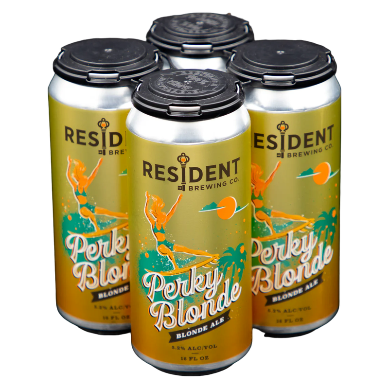 Resident Brewing Perky Blonde Ale 4pk 16oz Can - Resident – BevMo!