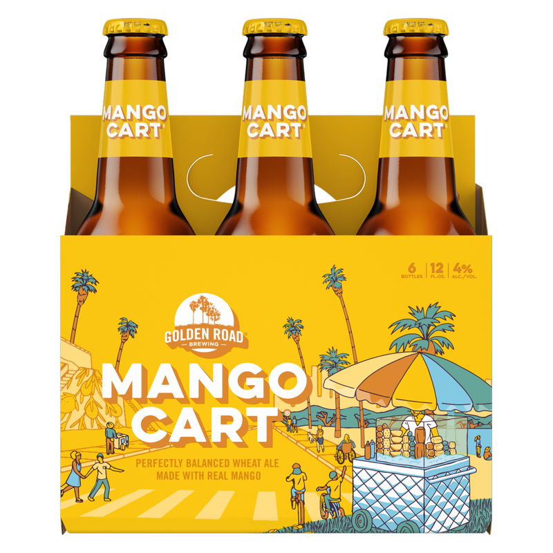 Golden Road Mango Cart 6pk 12oz Bottle 4% ABV - Golden Road – BevMo!