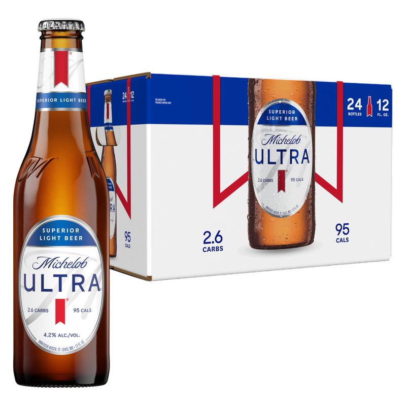 Michelob Ultra 24pk 12oz Btl 4.2% ABV - Michelob ULTRA – BevMo!