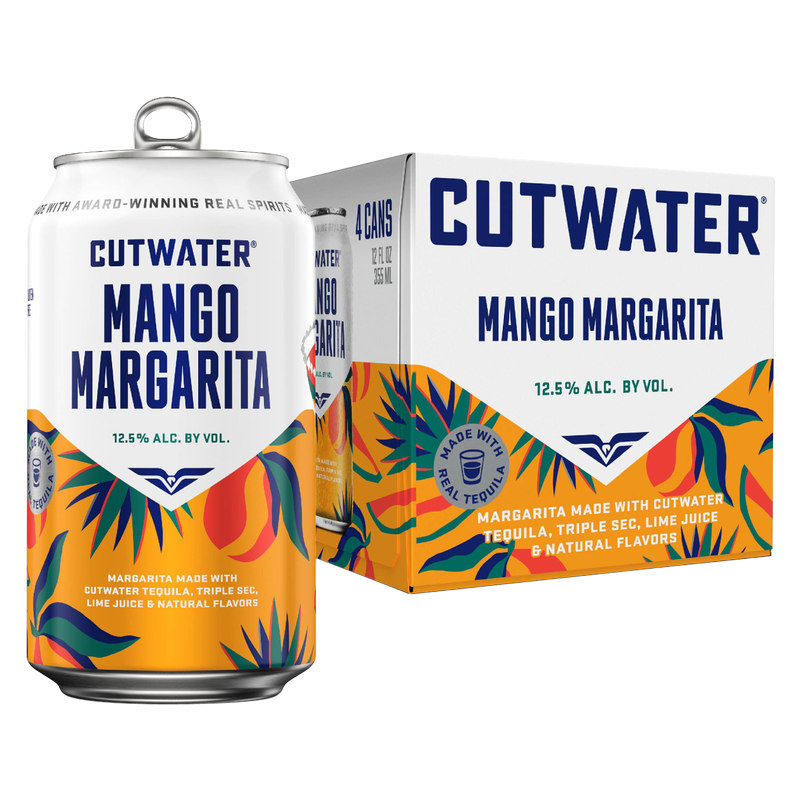 Cutwater Tequila Mango Margarita 4pk 12oz Cans 12.5% ABV - Cutwater ...