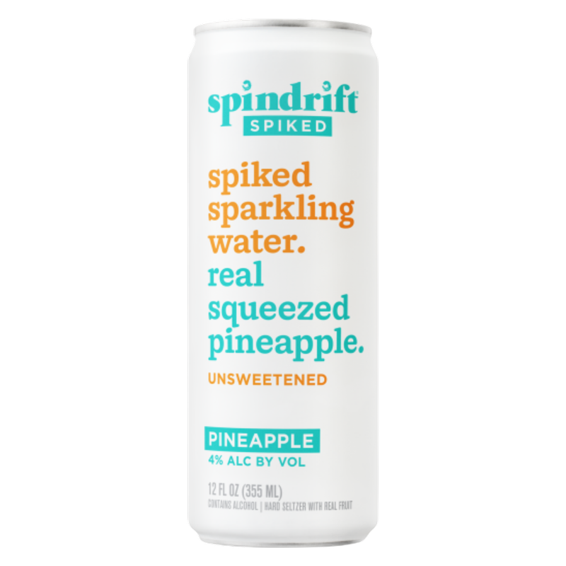 Spindrift Spiked Pineapple Hard Seltzer 19.2oz Can 4.0% ABV - Spindrift ...